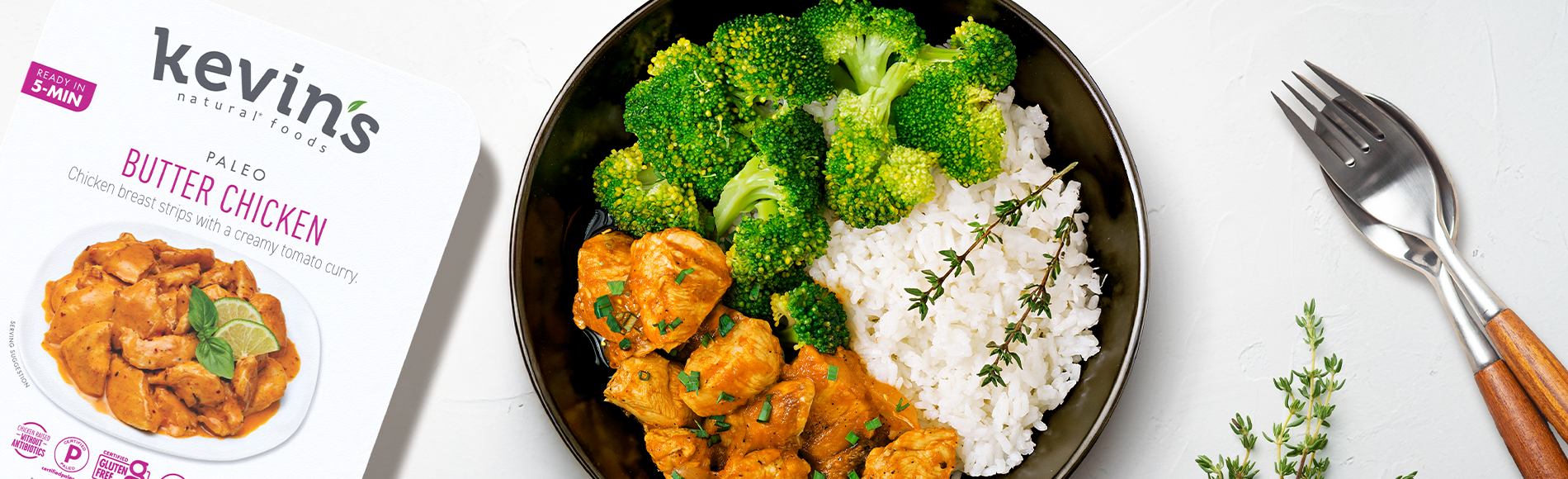 Butter Chicken with Rice and Broccoli – Kevin's Natural Foods
