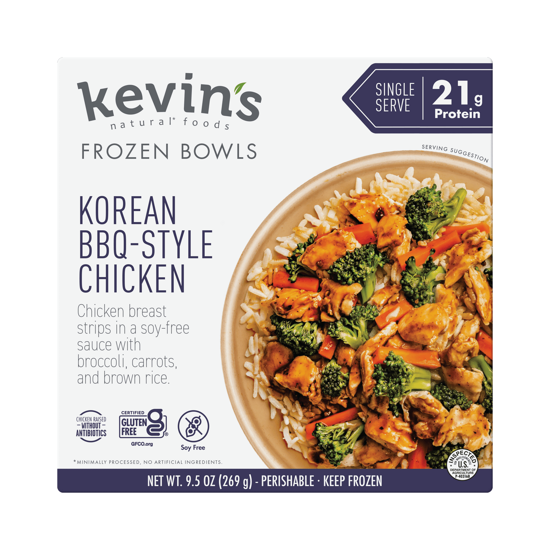 Korean BBQ-Style Chicken Frozen Bowl – Kevin's Natural Foods