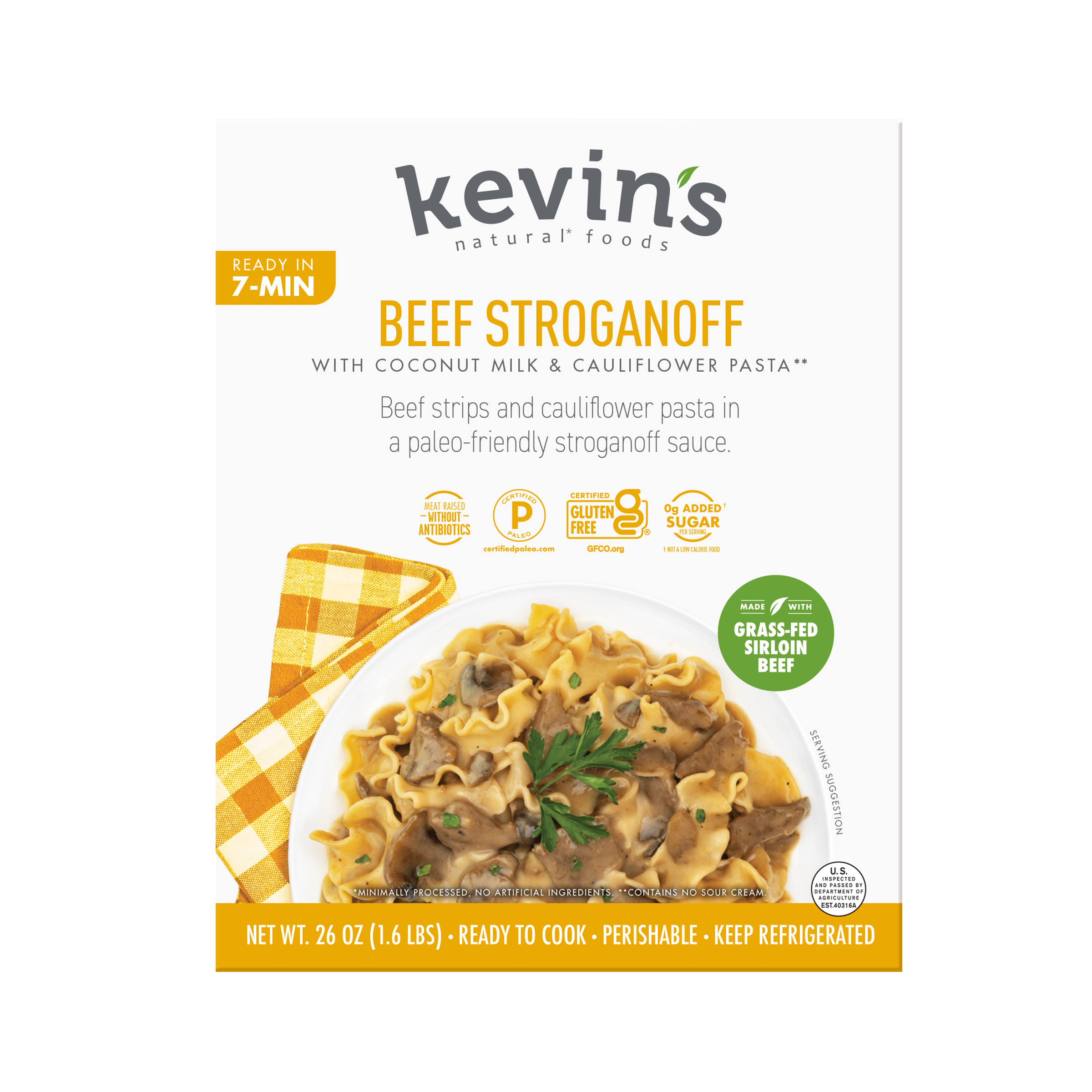 Beef Stroganoff with Cauliflower Pasta – Kevin's Natural Foods